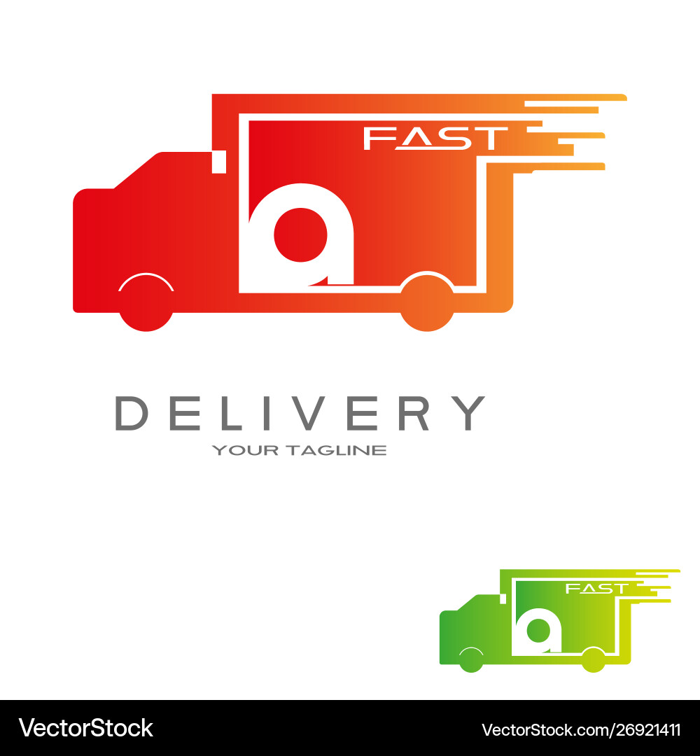 Frachtlogo mit einem LKW-Konzept Lizenzfreies Vektorbild