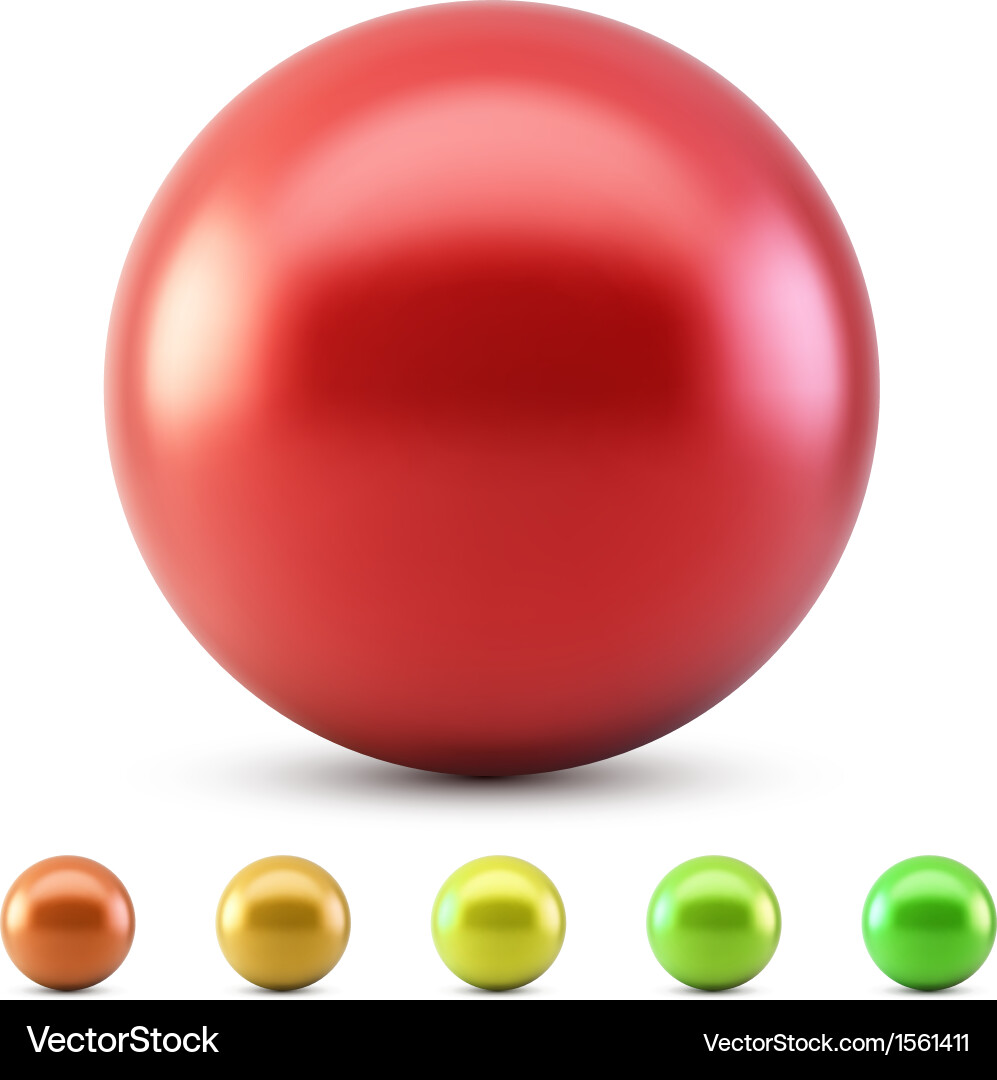 Glossy Red Sphere (1561411) – Royalty-Free Vector | VectorStock
