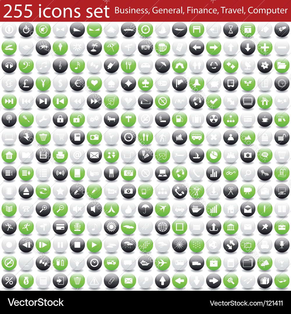 Icons set Royalty Free Vector Image - VectorStock