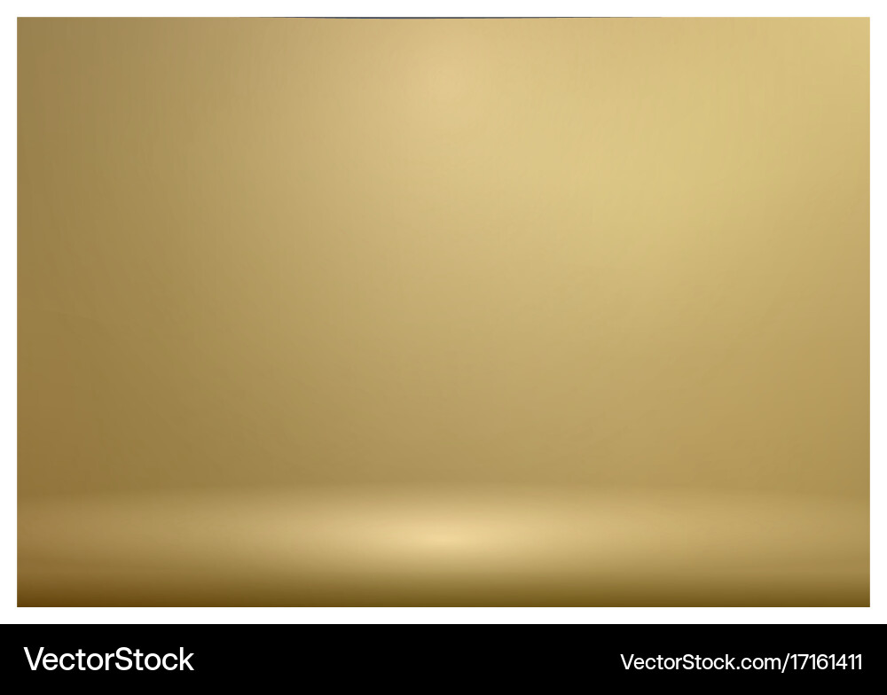 Luxury gold studio room background Royalty Free Vector Image