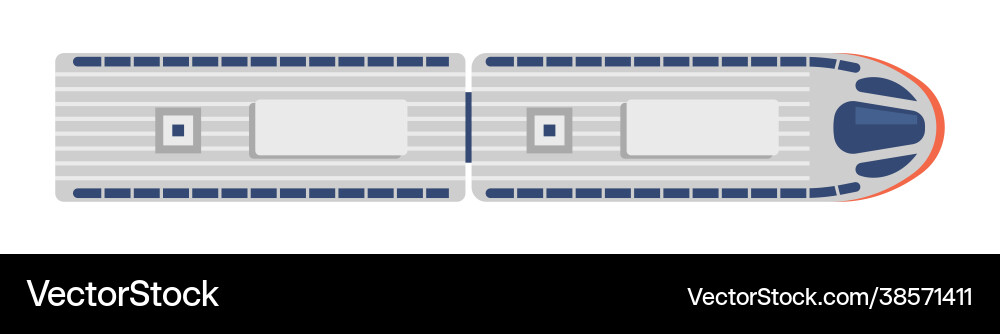 Modern Railroad Train Top View Royalty Free Vector Image