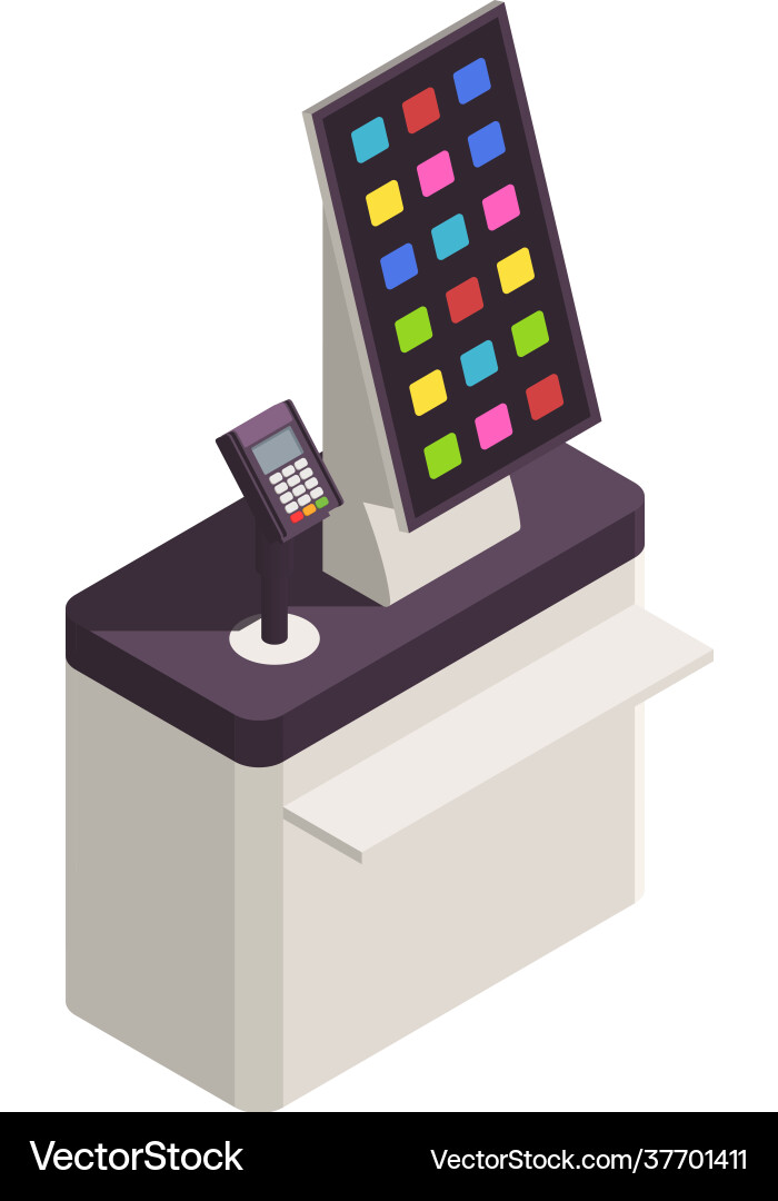 Self service checkout icon Royalty Free Vector Image