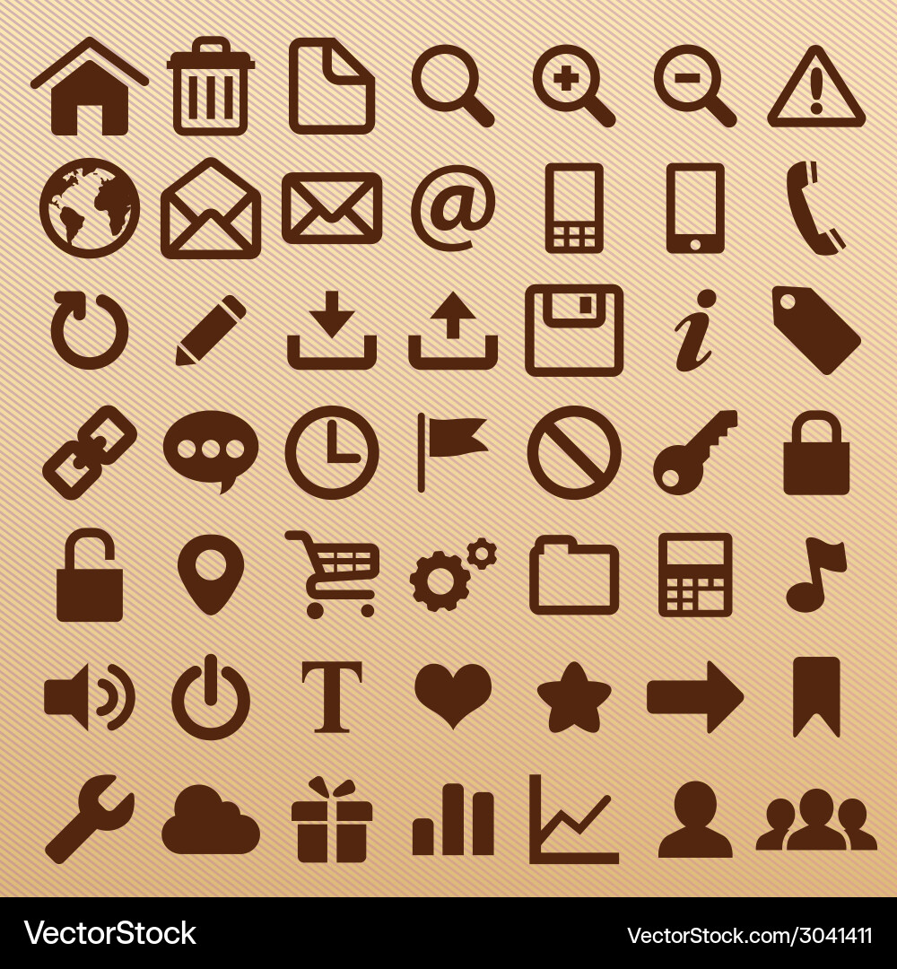 Websymbols Royalty Free Vector Image - VectorStock