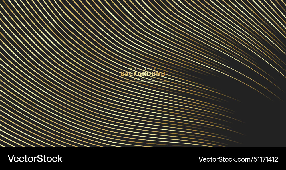 Abstract gold background golden line wave luxury Vector Image