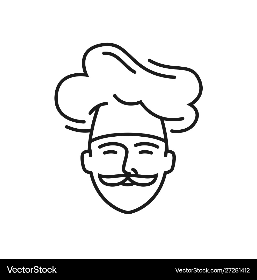 Cook chef logo restaurant cafe menu icon Vector Image