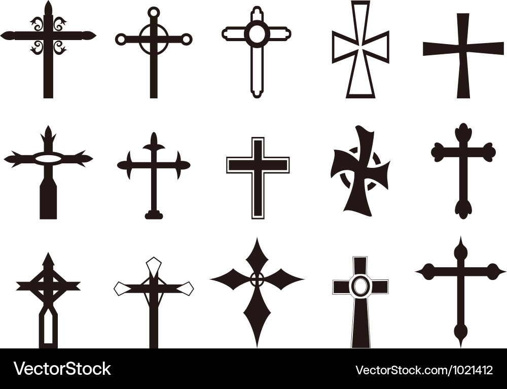 Cross Symbol Collection Royalty Free Vector Image