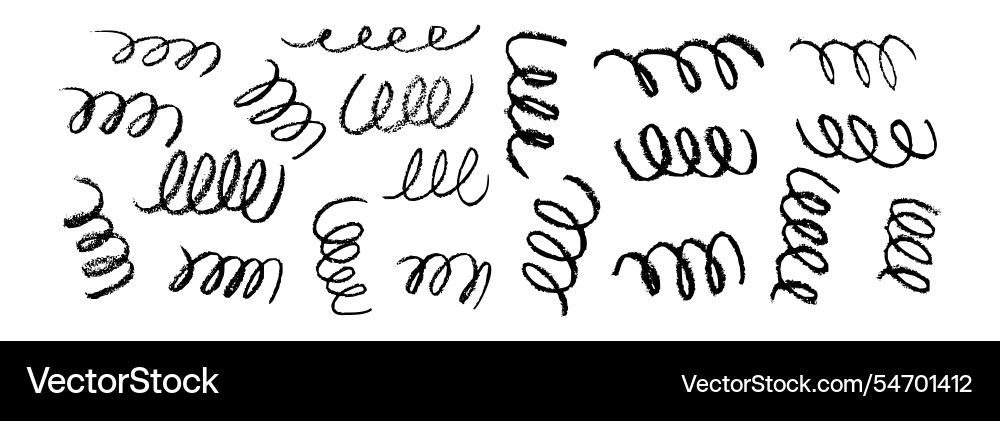 Curved spring brush line with swash and flourish Vector Image
