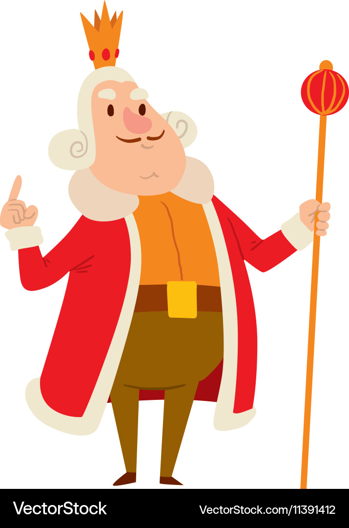 King cartoon character Royalty Free Vector Image