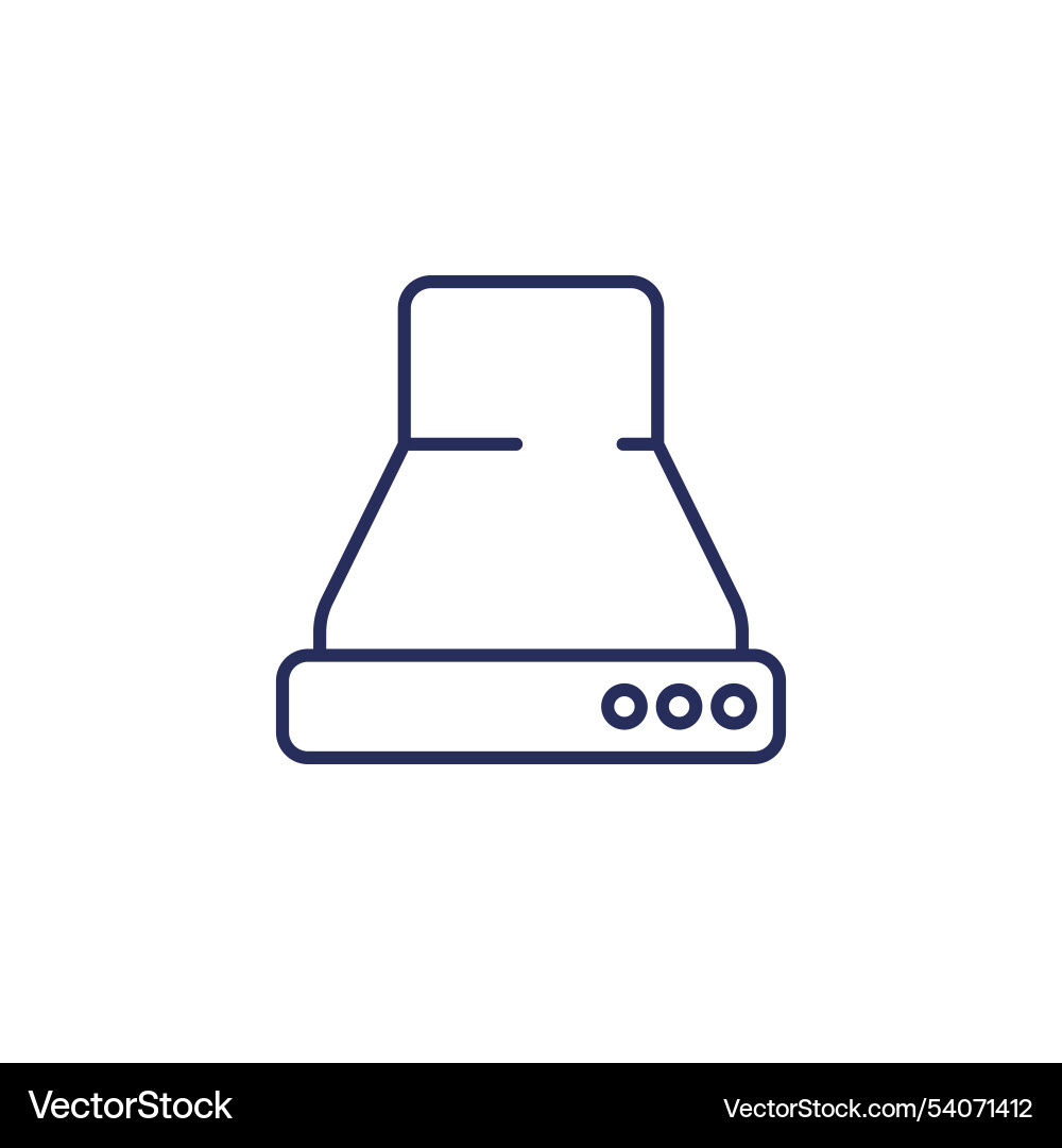 Kitchen hood line icon on white Royalty Free Vector Image