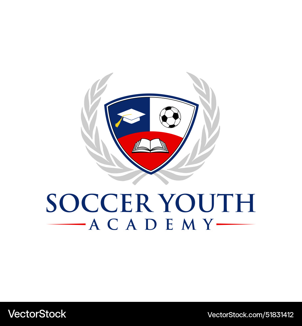 Logo design template for soccer team or soccer Vector Image