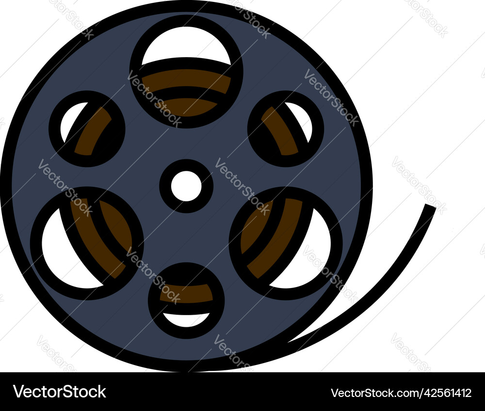 Movie reel icon Royalty Free Vector Image - VectorStock
