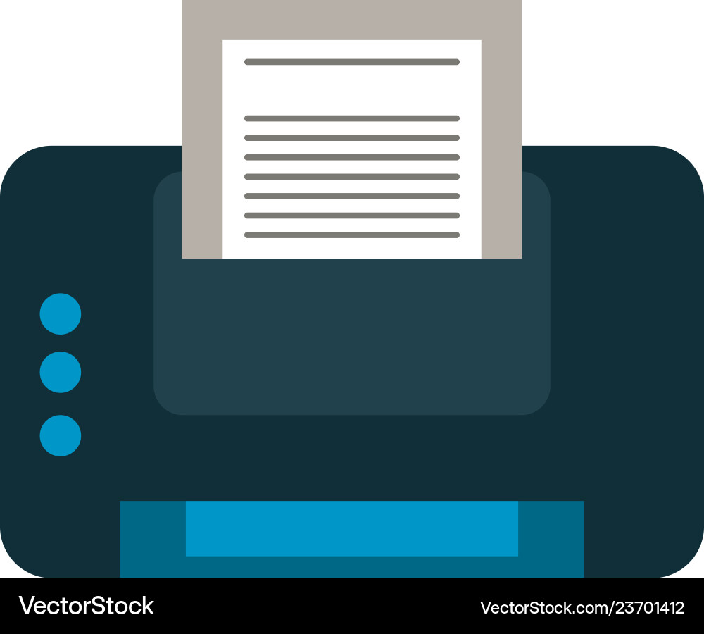 Printer with document Royalty Free Vector Image