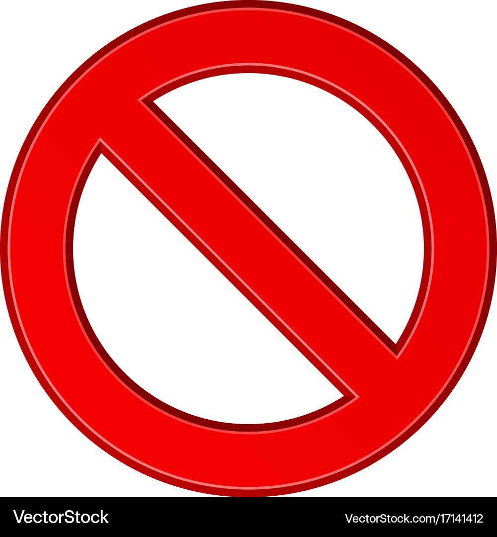 Red blank ban sign Royalty Free Vector Image - VectorStock