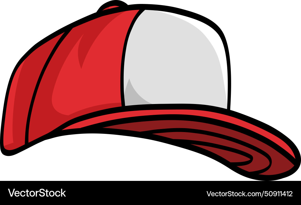 Red cap trucker hat Royalty Free Vector Image - VectorStock