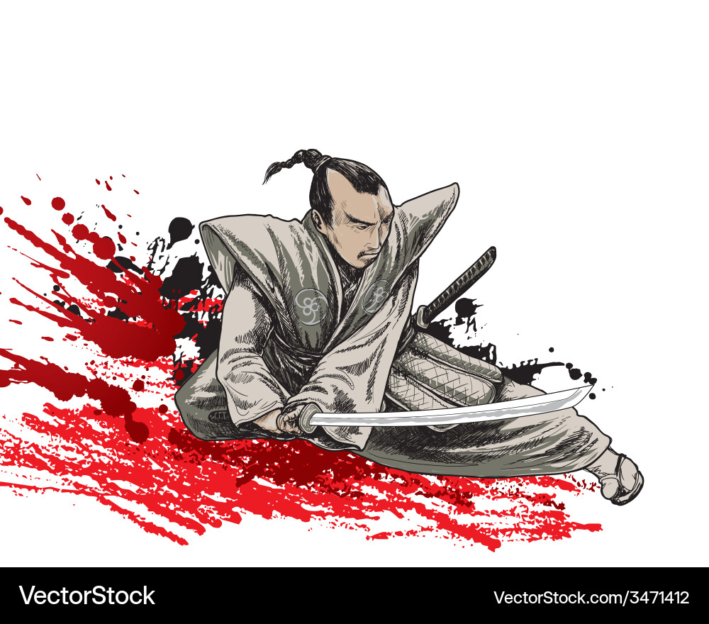 Samurai 01 Royalty Free Vector Image - VectorStock