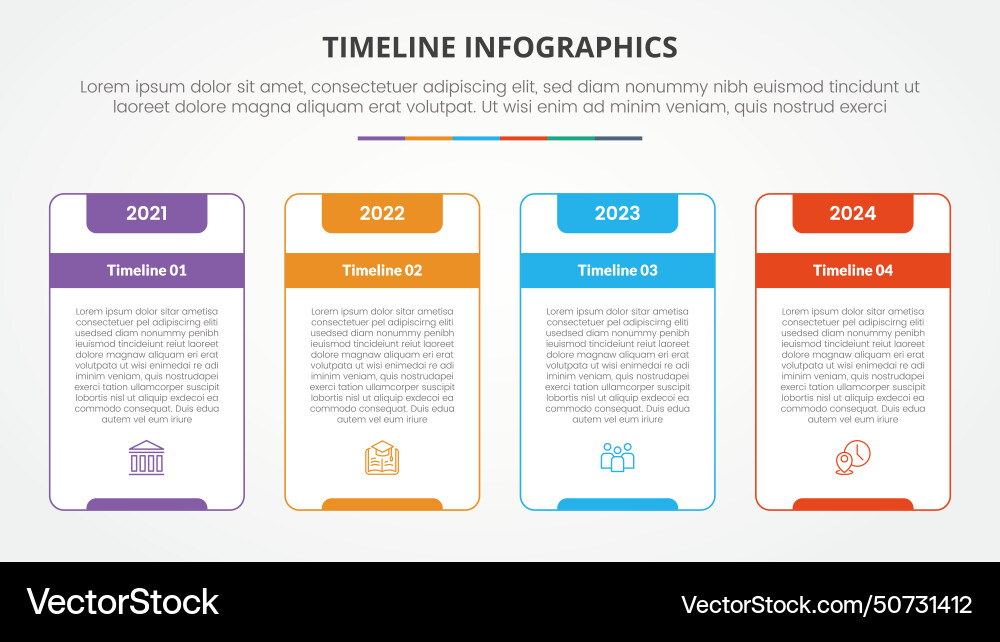 Timeline milestone infographic concept with big Vector Image