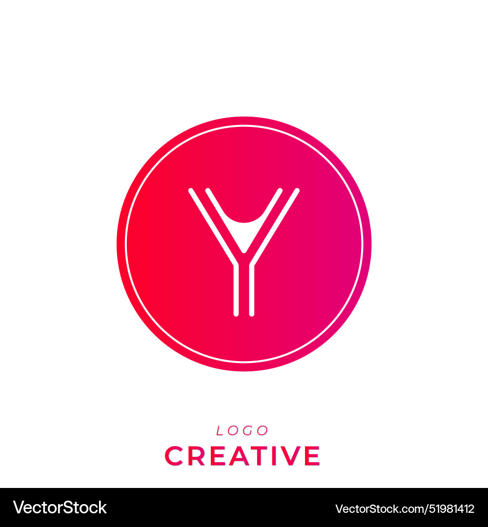 Y creative latter logo design branding Royalty Free Vector