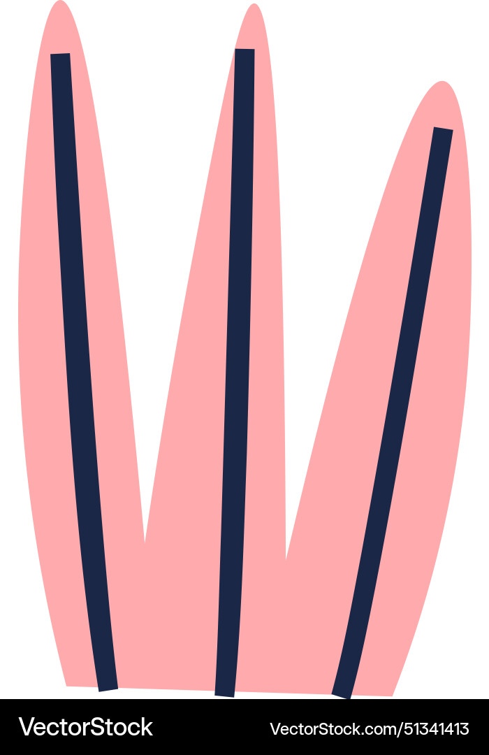 African plant cartoon Royalty Free Vector Image