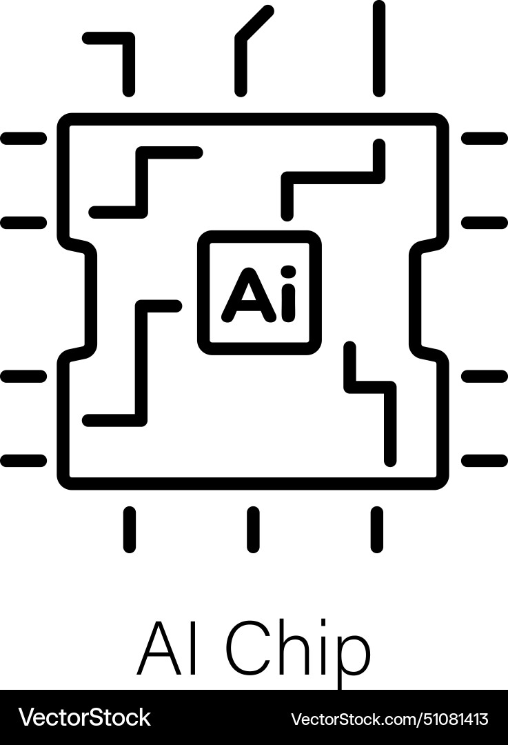 Ai chip Royalty Free Vector Image - VectorStock