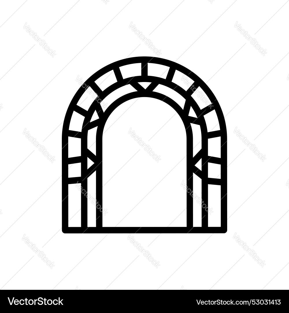 Archway icon isolated on white background Vector Image
