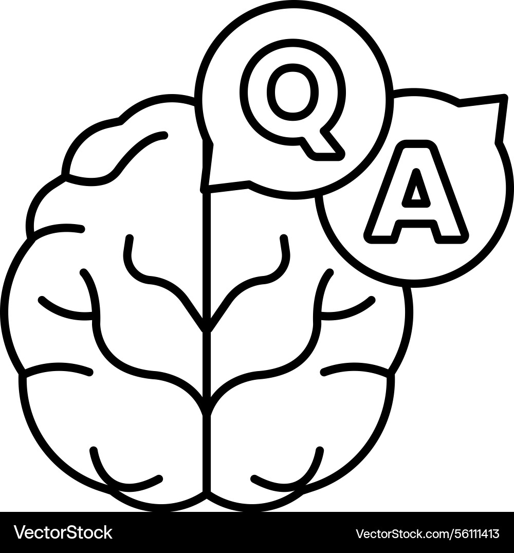 Brain with two different halves Royalty Free Vector Image