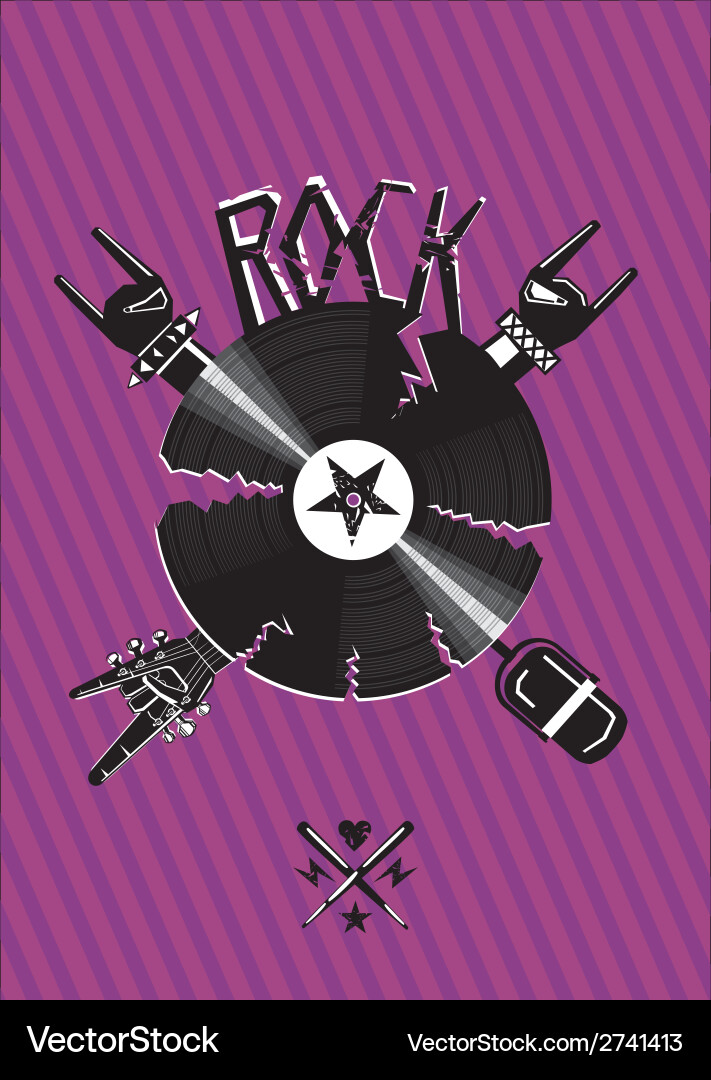 Rock poster Royalty Free Vector Image - VectorStock