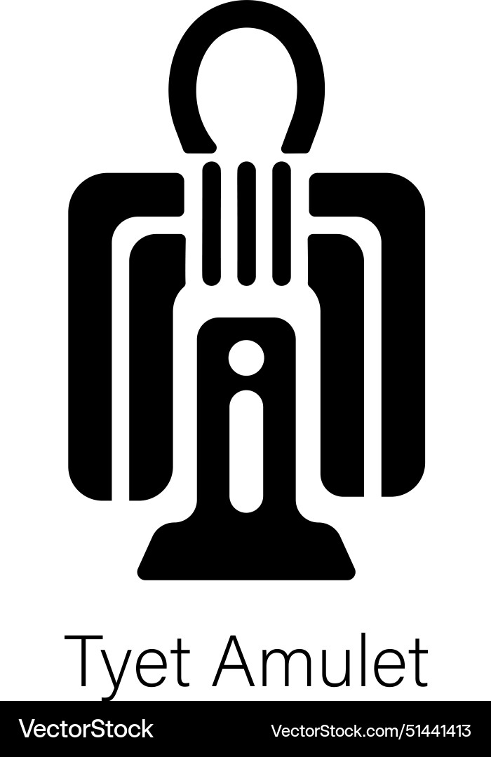 Tyet amulet Royalty Free Vector Image - VectorStock