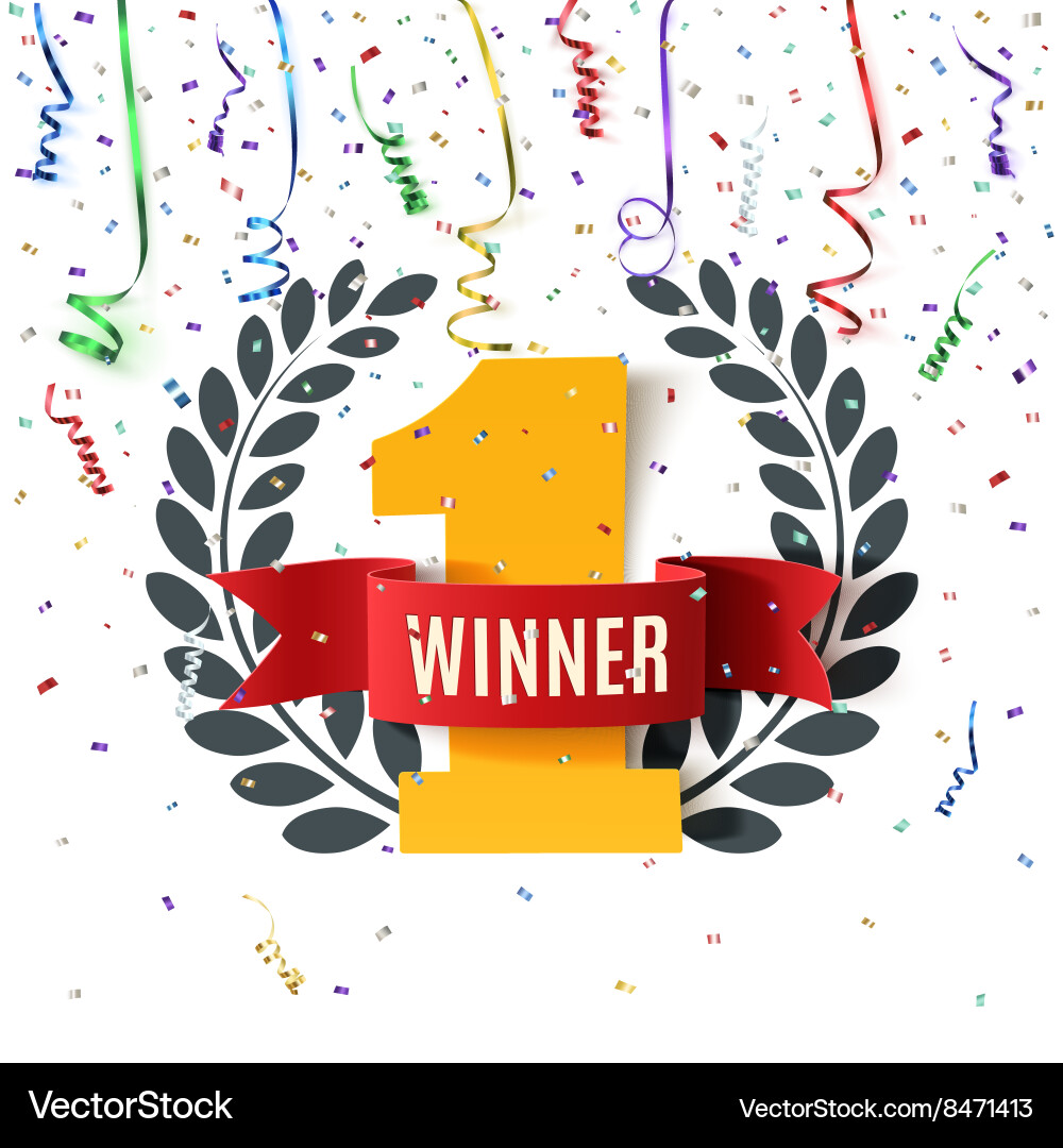 Winner number one background Royalty Free Vector Image