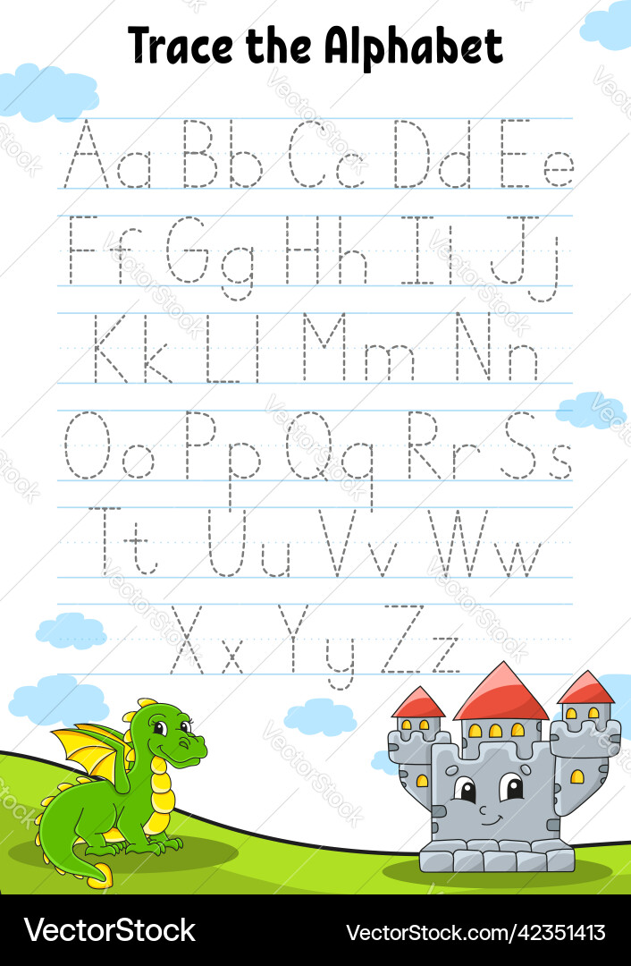 Tracing The Alphabet Worksheets For Kindergarten Alphabet Tracing KG
