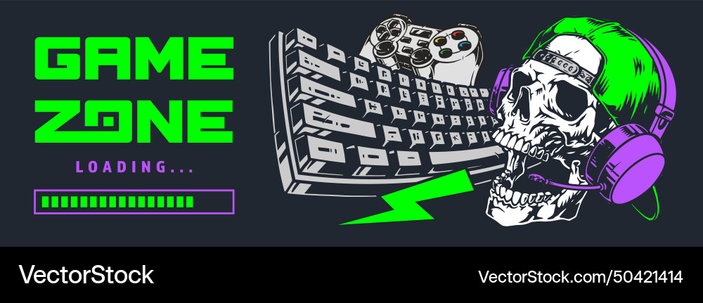 Game zone colorful vintage flyer Royalty Free Vector Image