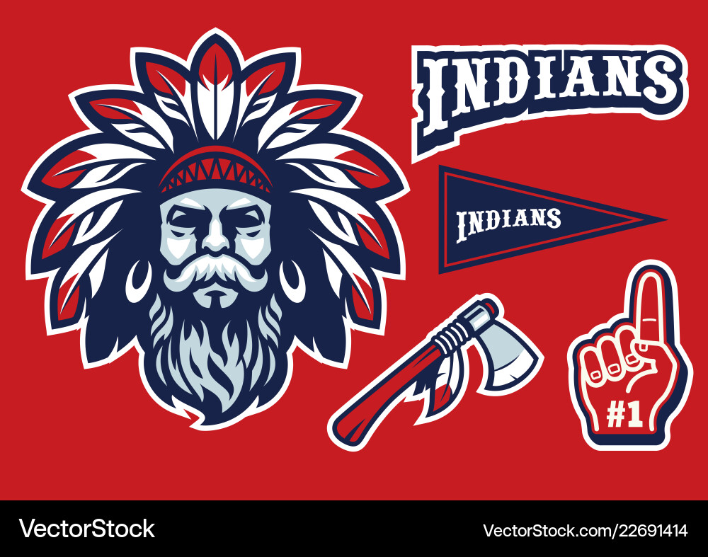 Native American Chief Mascot Royalty Free Vector Image