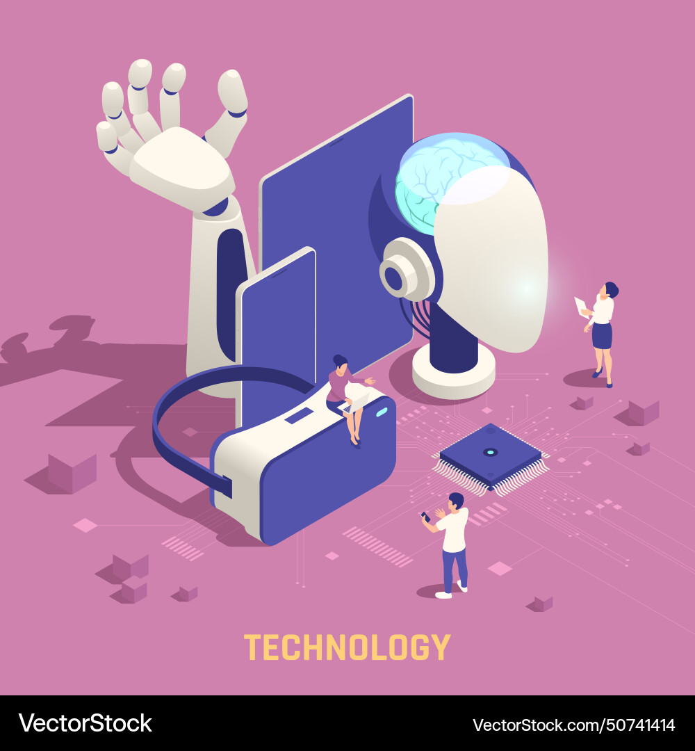 Stem technology education composition Royalty Free Vector