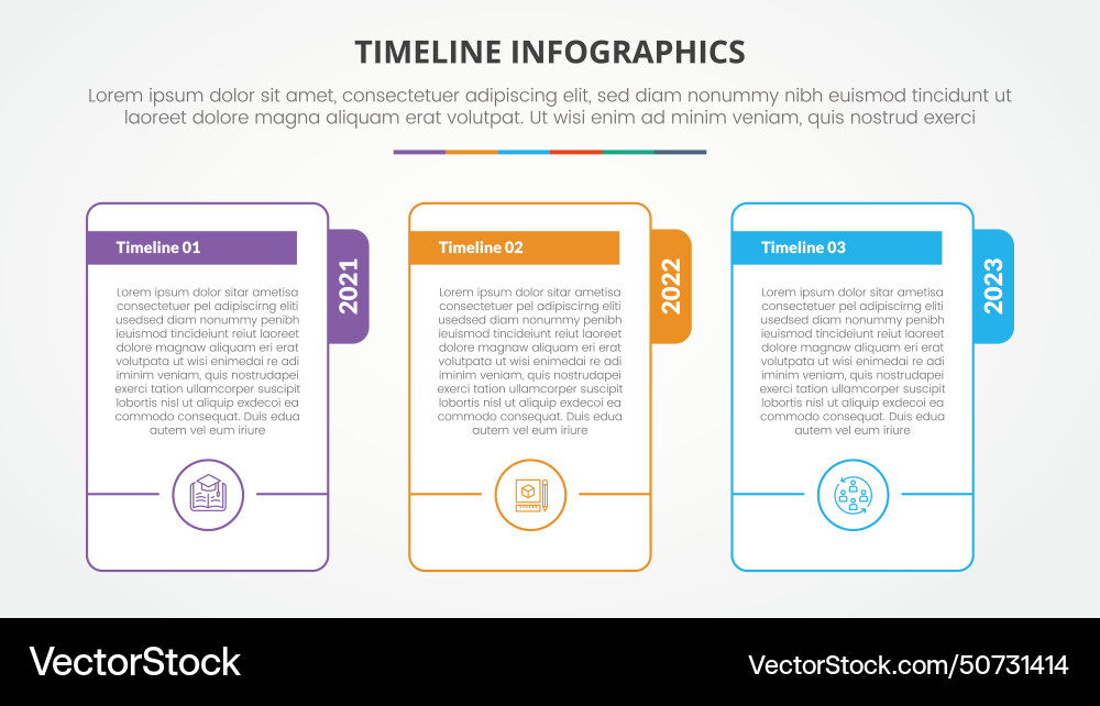 Timeline milestone infographic concept with big Vector Image