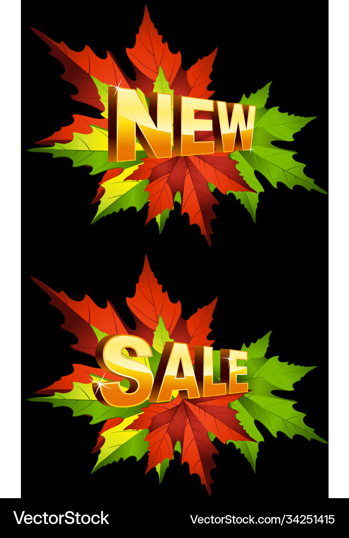 Autumn new sale Royalty Free Vector Image - VectorStock