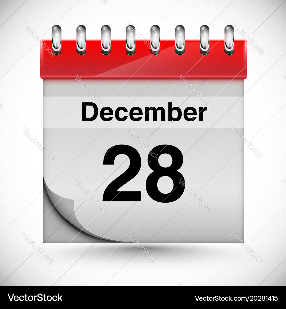 Calendar for december Royalty Free Vector Image