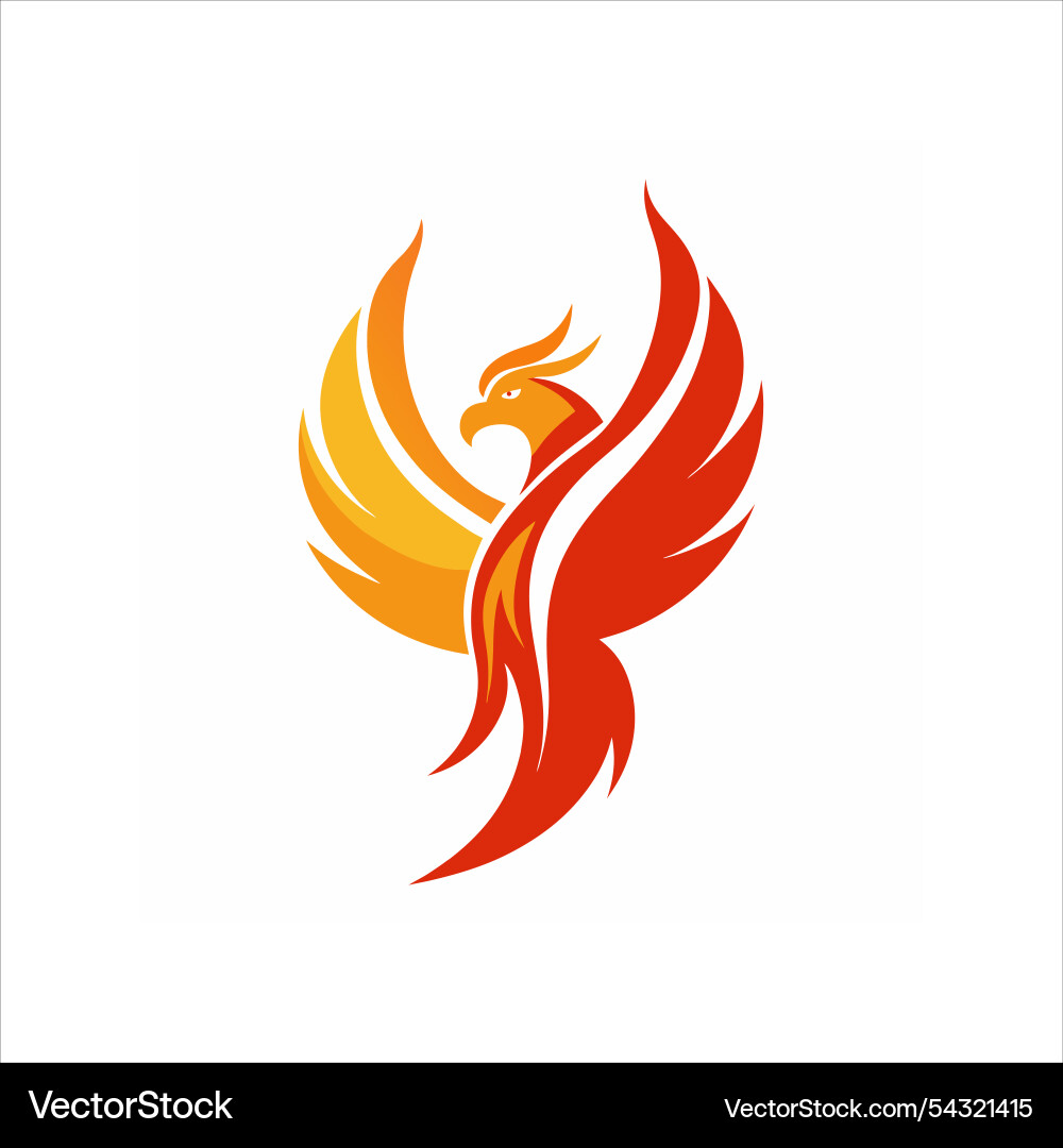 Elegant phoenix logo design concept Royalty Free Vector