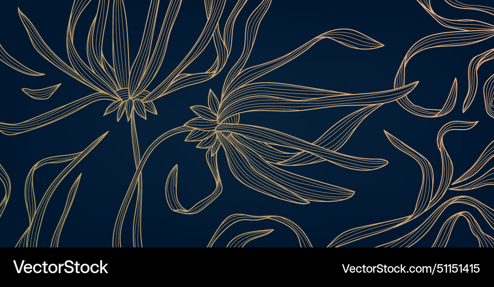 Fancy flowers line luxury Royalty Free Vector Image