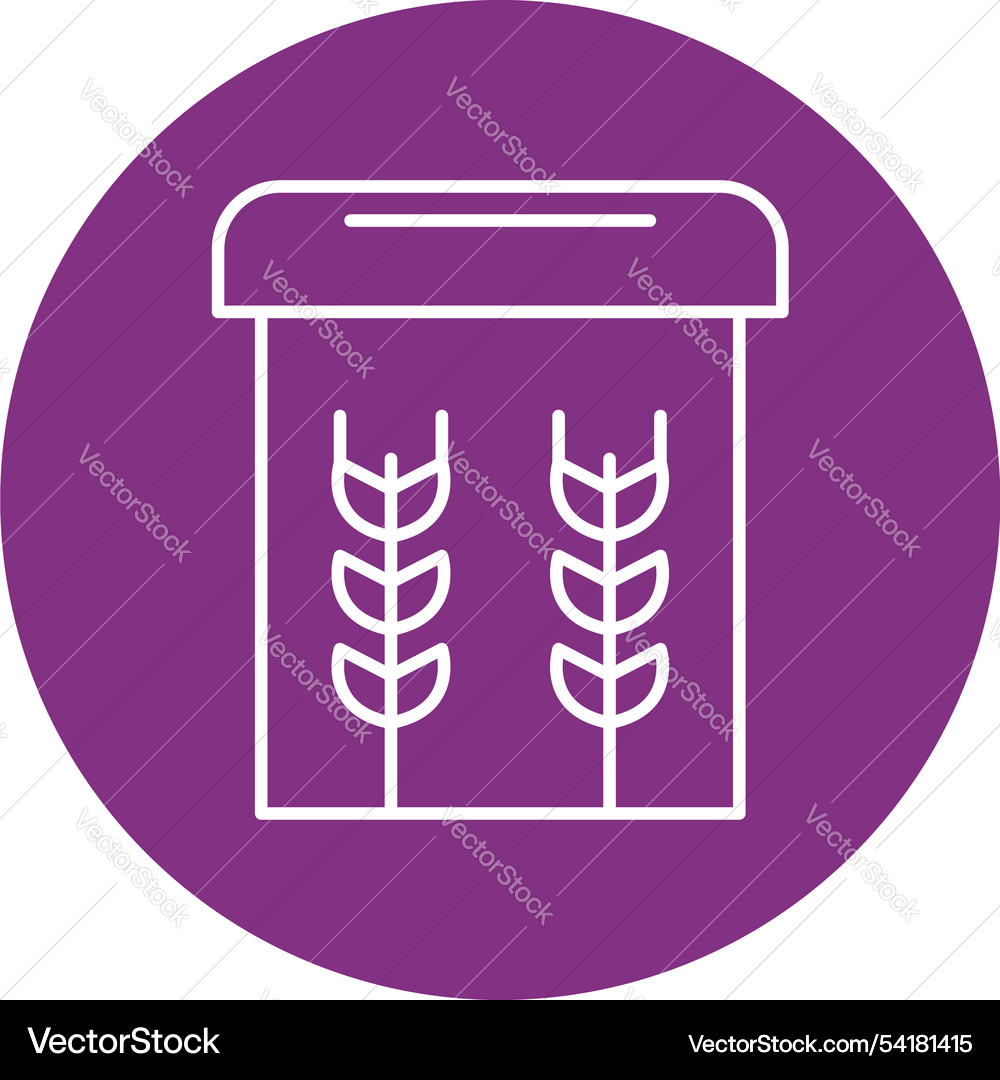 Flour line circle icon Royalty Free Vector Image