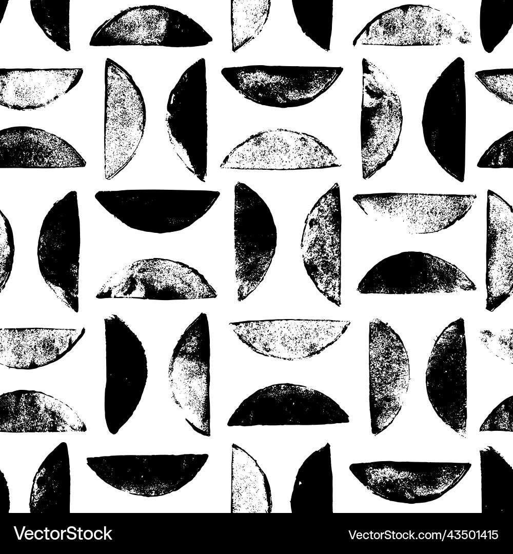 Geometric seamless pattern with semi circle Vector Image