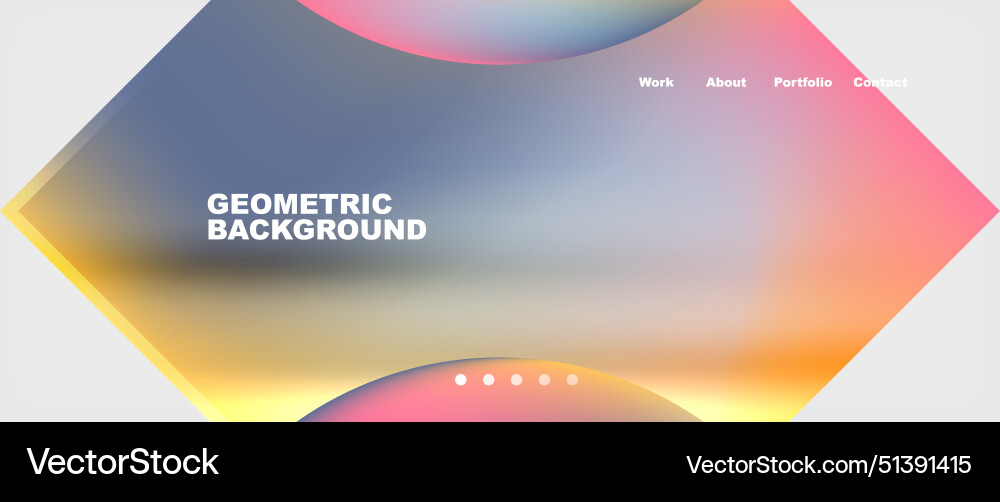 Glassmorphism geometric abstract background Vector Image