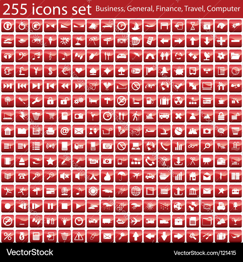 Icons set Royalty Free Vector Image - VectorStock