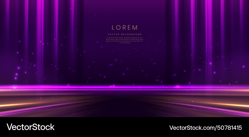 Luxury violet scene with dot lighting effect Vector Image