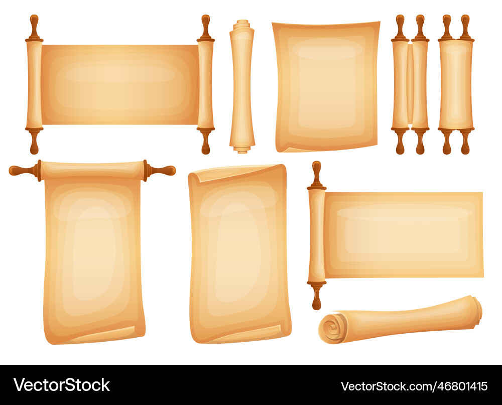 Old scroll design isolated on white background Vector Image