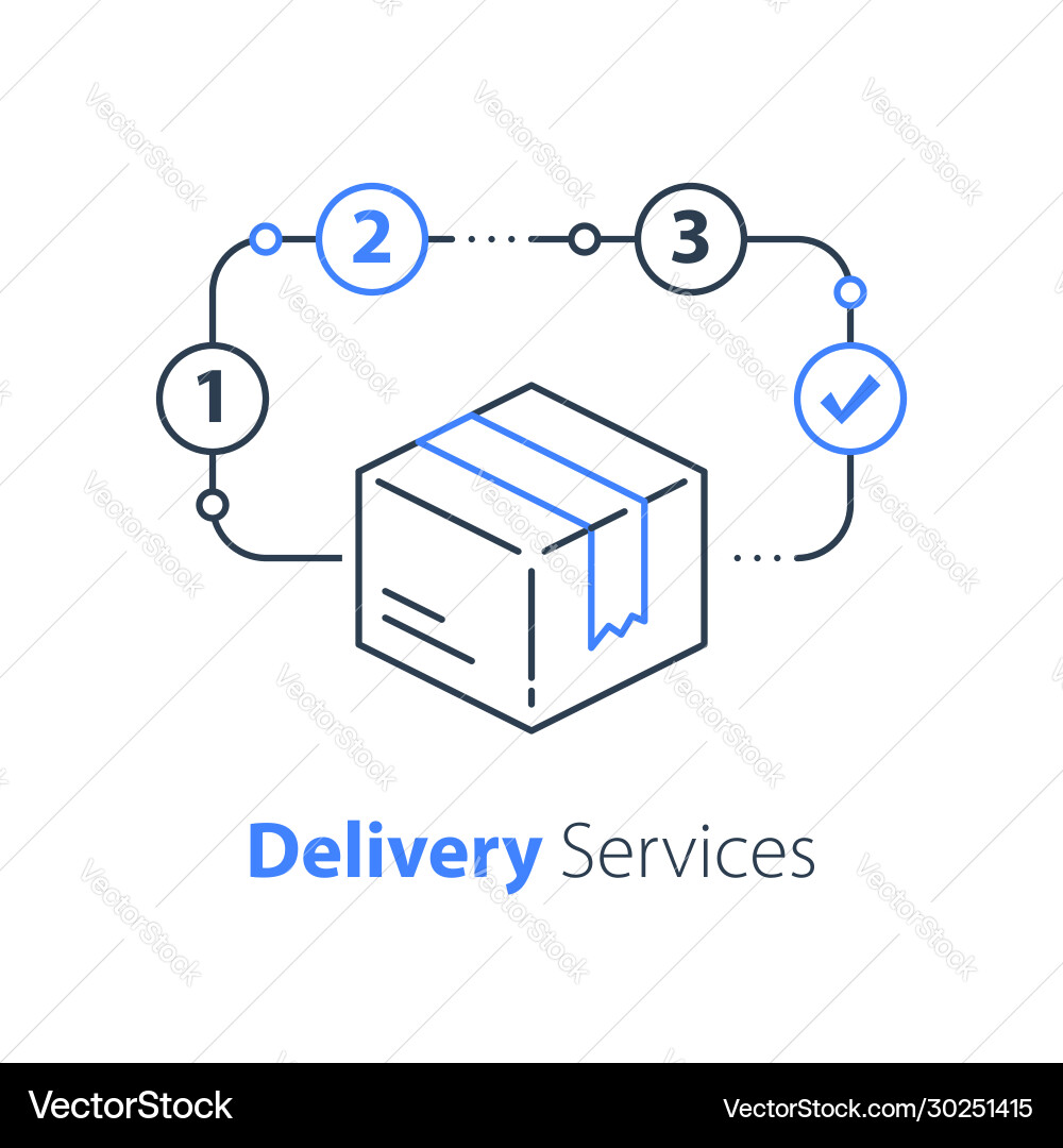 Order delivery fast shipment parcel distribution Vector Image