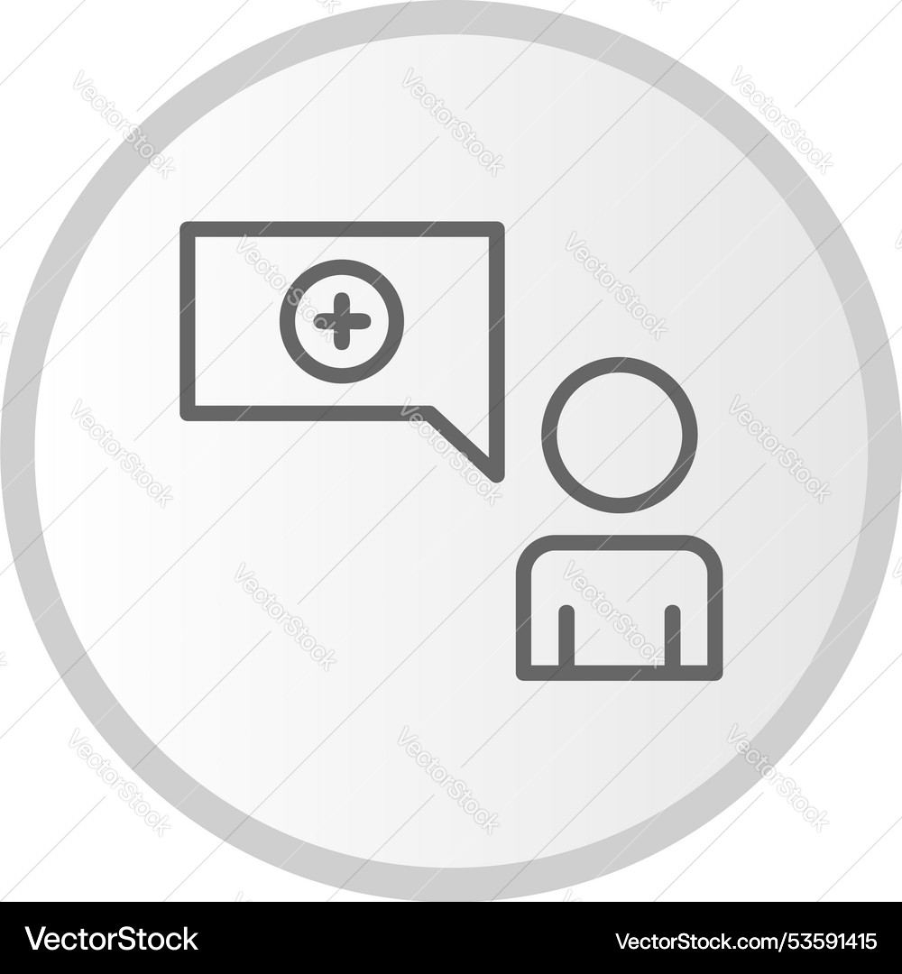 Positive line circle grey icon Royalty Free Vector Image
