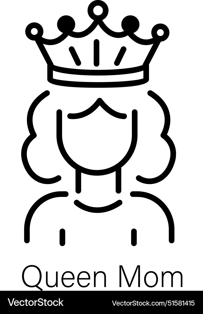 Queen mom Royalty Free Vector Image - VectorStock