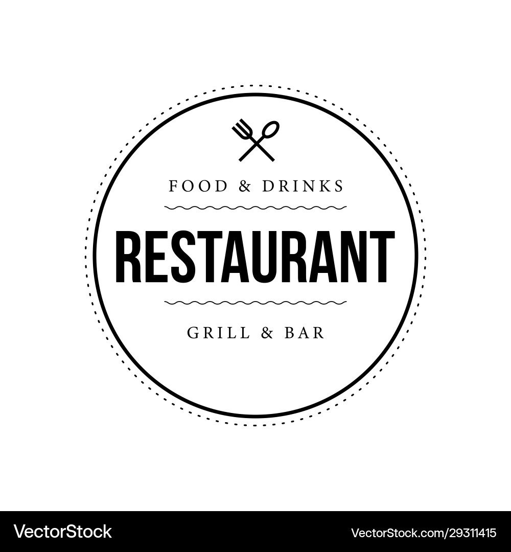 Restaurant vintage stamp black sign Royalty Free Vector