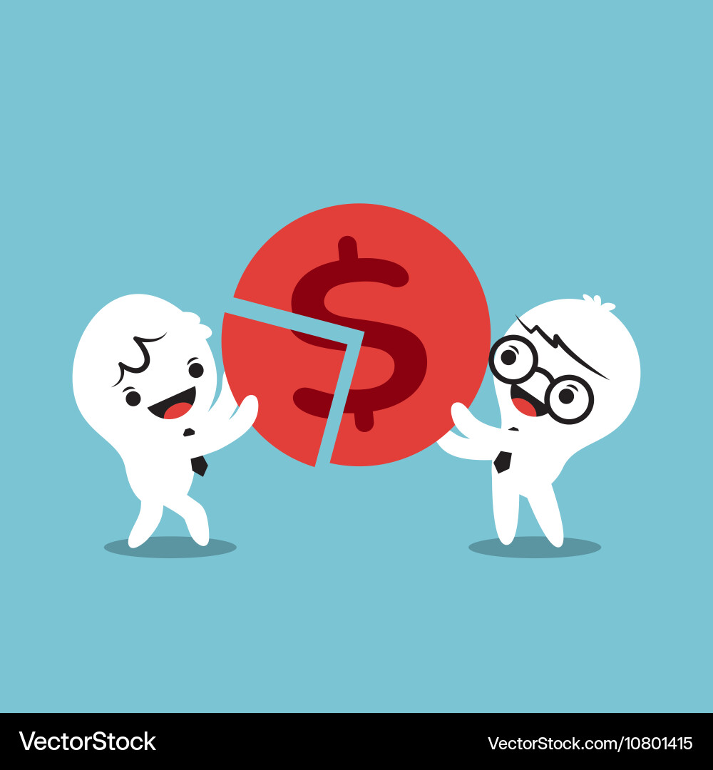 Team erfolgreich Teamwork Konzept Cartoon Vektorbild