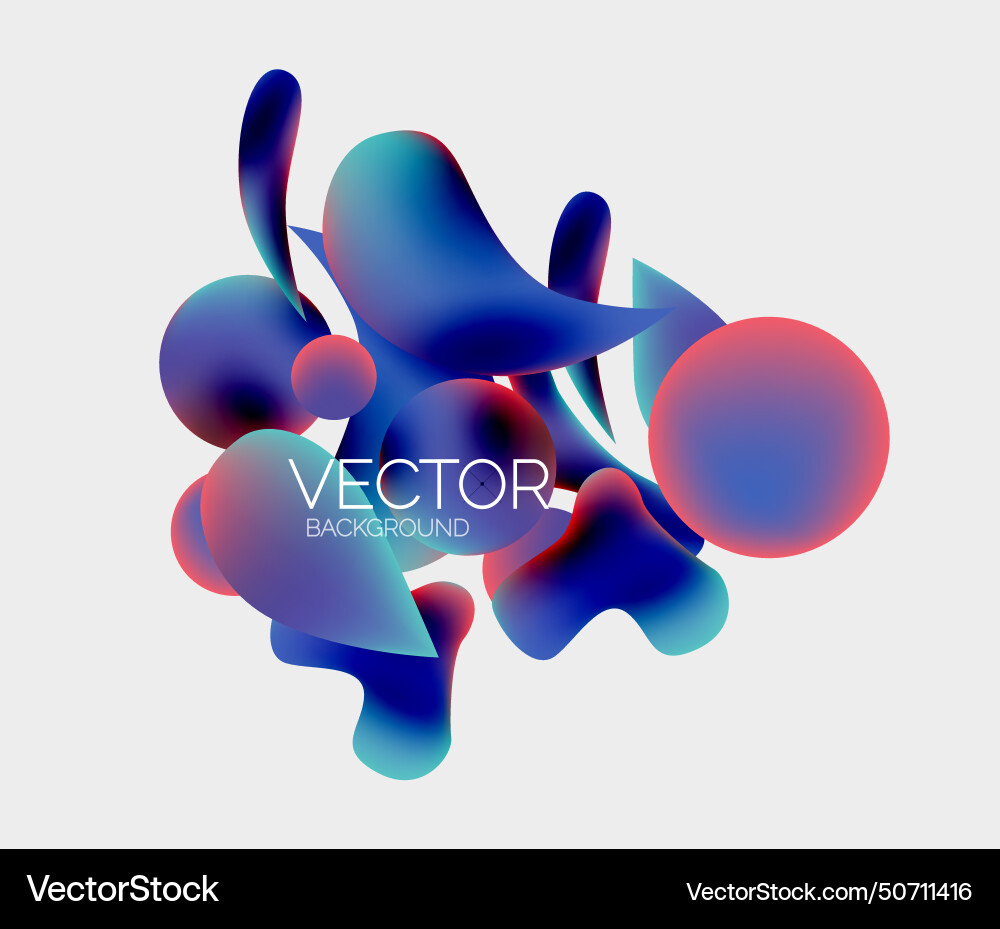 Abstract liquid bubble background Royalty Free Vector Image