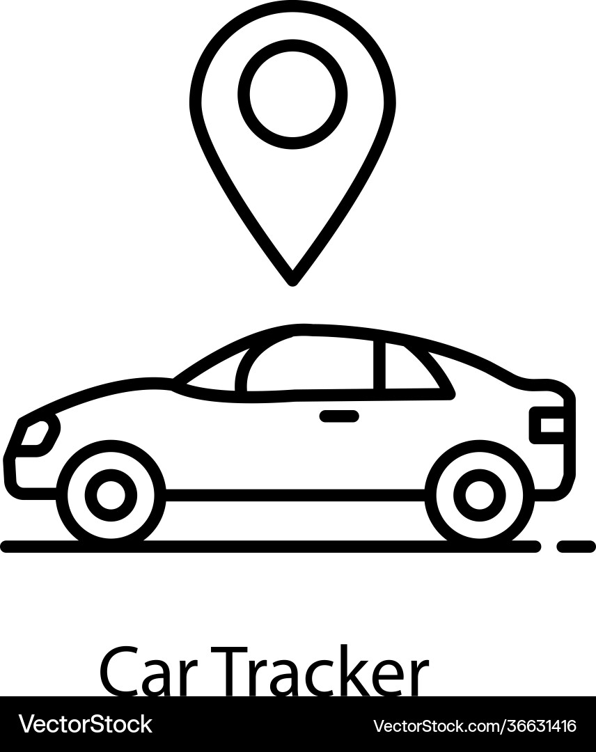 Car tracker Royalty Free Vector Image - VectorStock